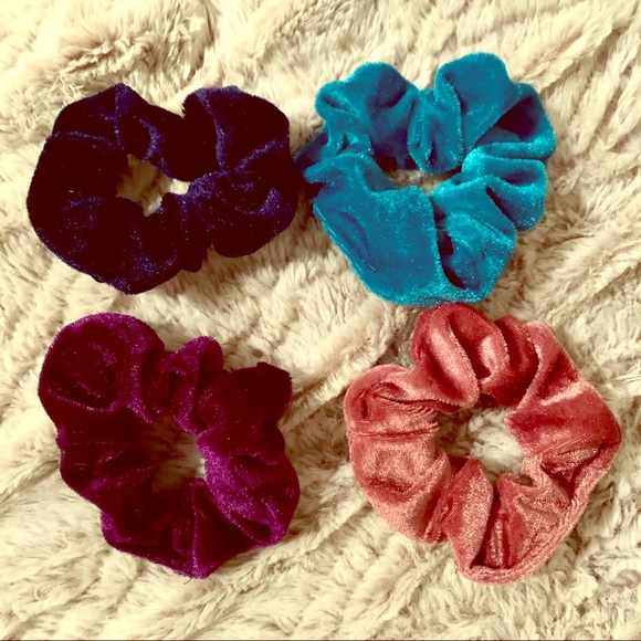 Accessories | Velvet Scrunchies Set Of 4 | Poshmark